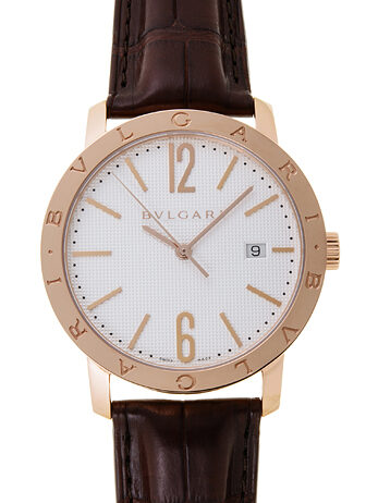 Bvlgari Bvlgari White Dial 18K Pink Gold Men's Watch 101965 – Watches ...