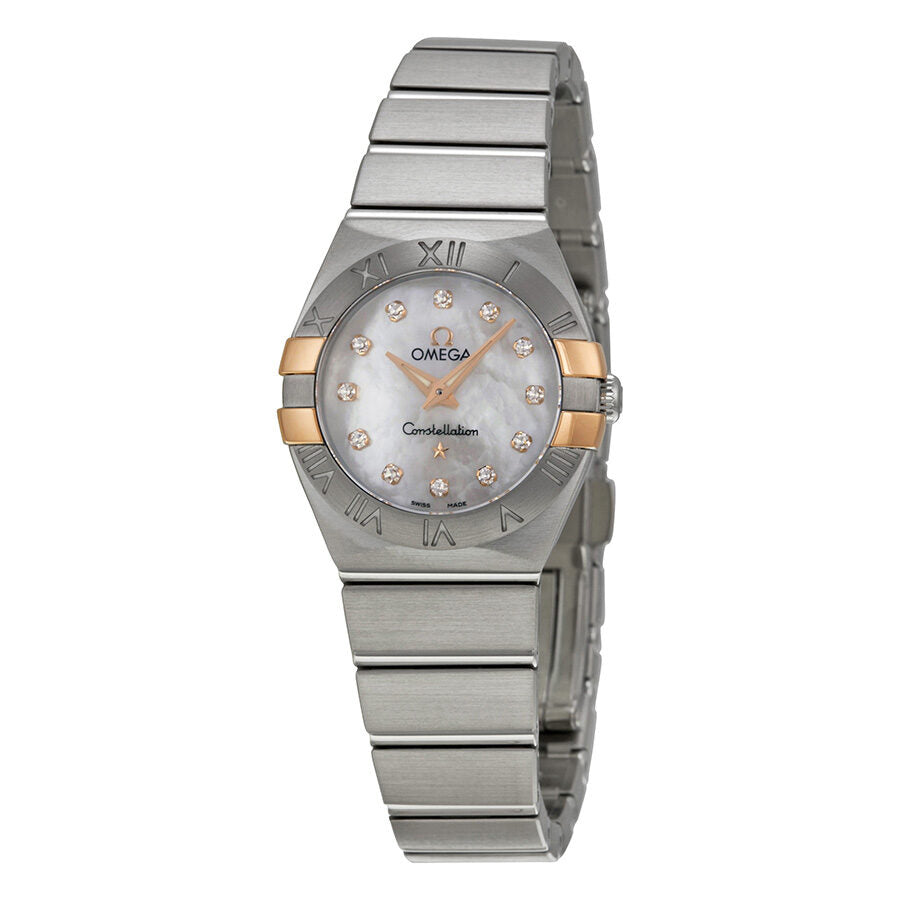 Reloj Omega Constellation para mujer con esfera de nácar 12320246055005 ...